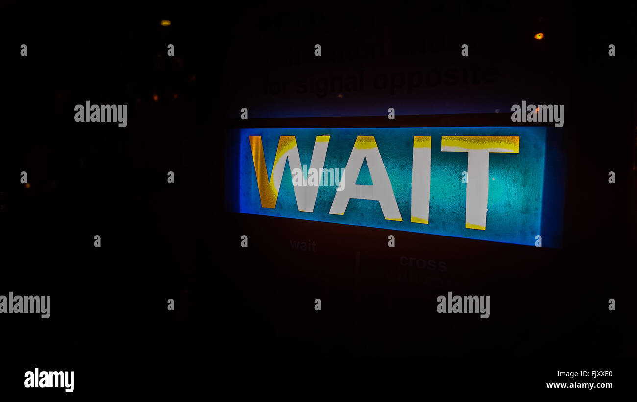 Wait Here Sign High Resolution Stock Photography and Images - Alamy