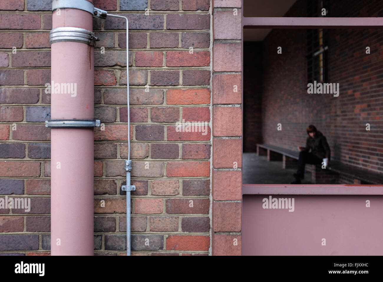 Pink water pipe wall architecture hi-res stock photography and images ...