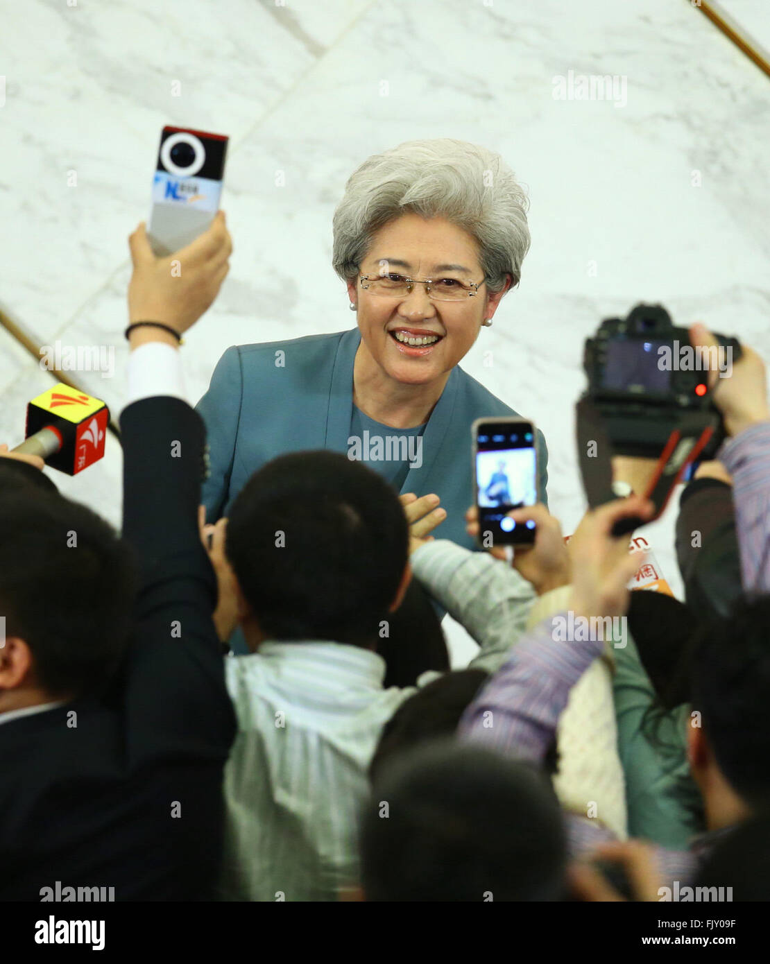 Beijing, China. 4th Mar, 2016. Fu Ying, spokesperson for the fourth ...