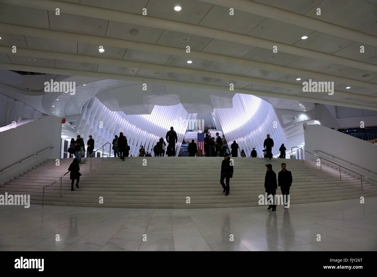 New York City, USA. 3rd March, 2016. Visitors at the World Trade Center ...