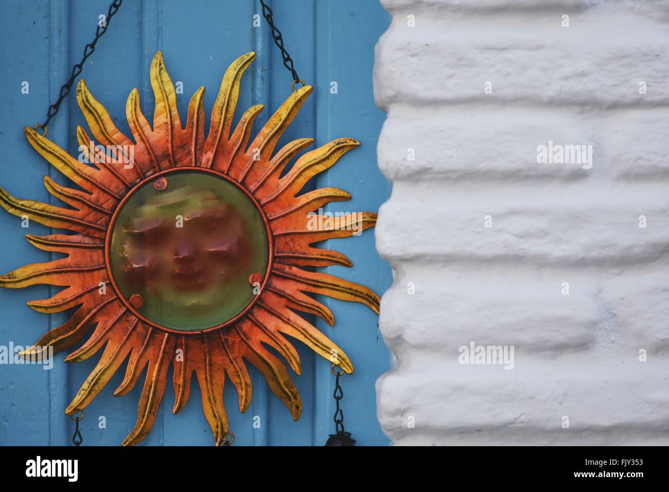 Sun Decoration Hanging On Door Stock Photo - Alamy