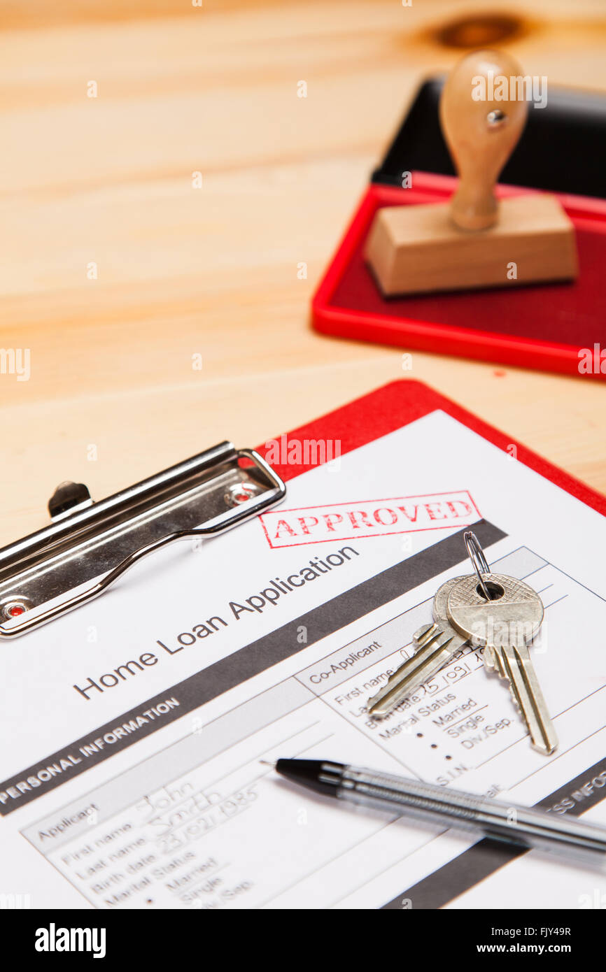 Home loan application form Stock Photo - Alamy