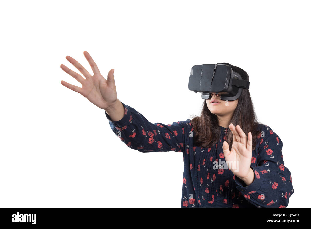 Vr girl tech Cut Out Stock Images & Pictures - Alamy