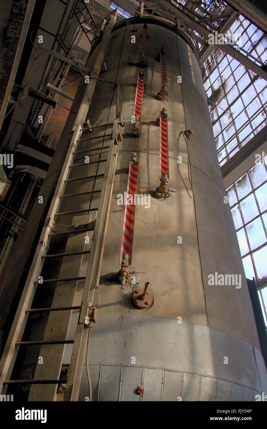 Large cistern in an abandoned power plant Stock Photo - Alamy