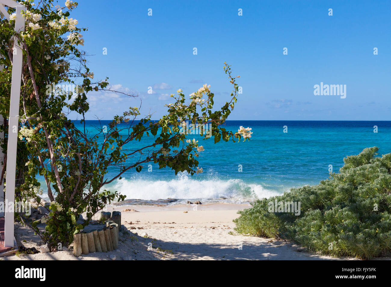 View of the beach at Cockburn Town Grand Turk, Turks and Caicos ...