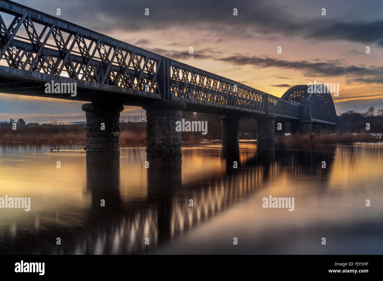 Bridge at sunset Stock Photo - Alamy