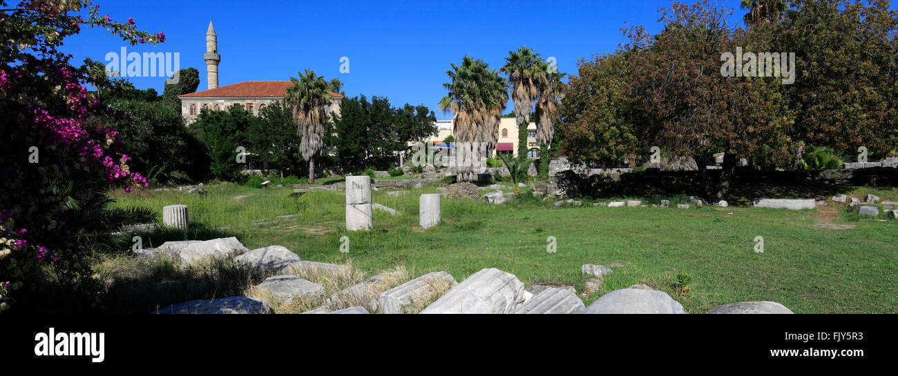 Ruins of the ancient Agora complex, Kos Town, Kos Island, Dodecanese ...