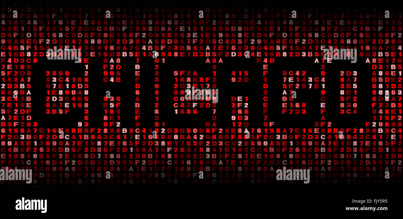 Chicago text on hex code illustration Stock Photo - Alamy