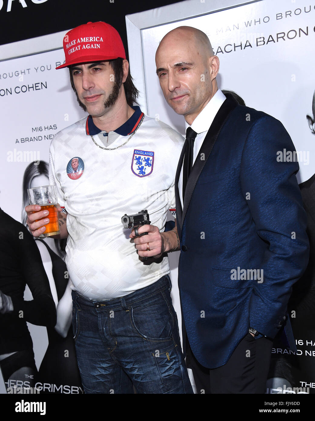 Westwood, California, USA. 3rd Mar, 2016. Sacha Baron Cohen & Mark ...