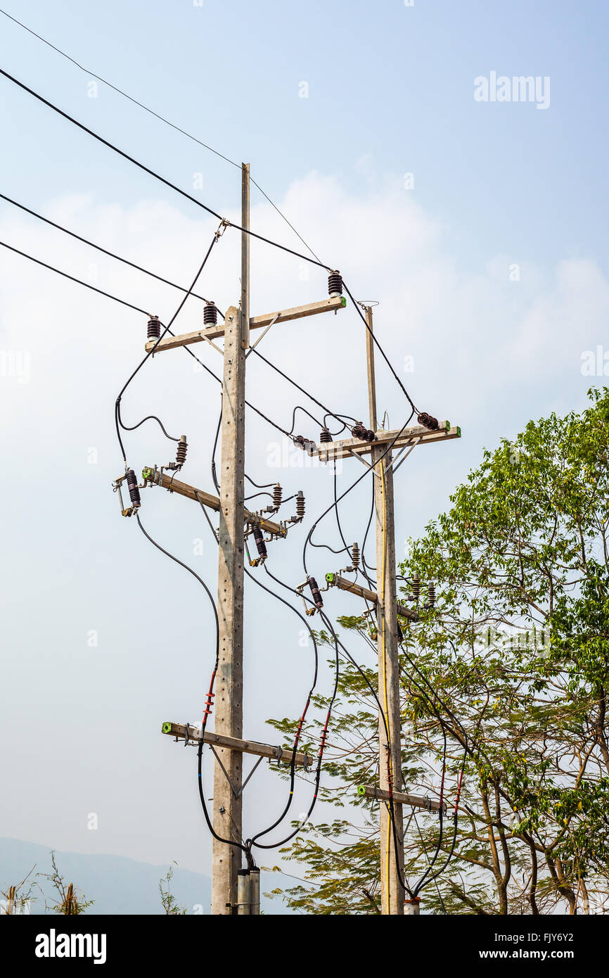 High voltage pole hi-res stock photography and images - Alamy