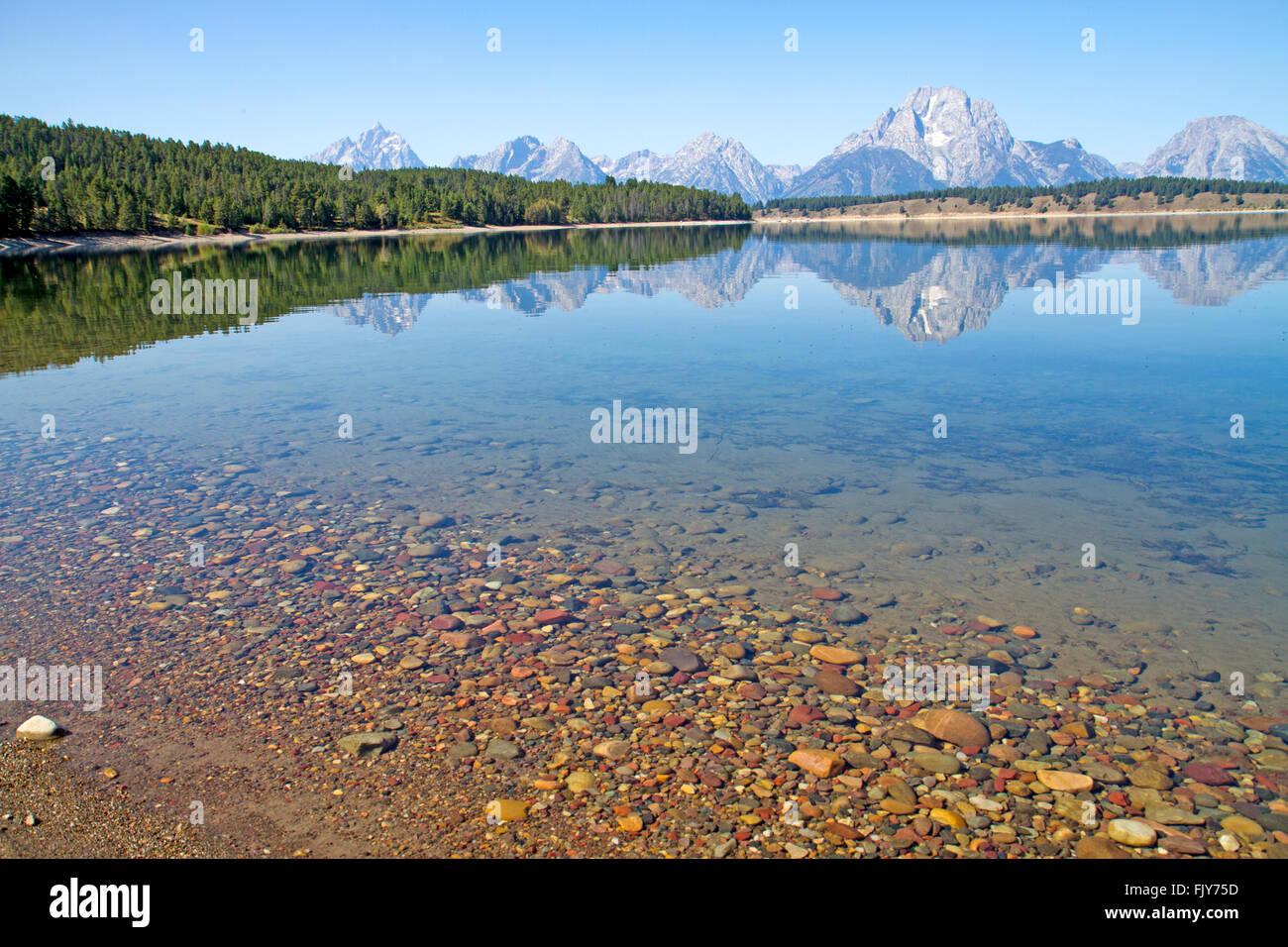 Jackson Lake and the Teton Range Stock Photo - Alamy