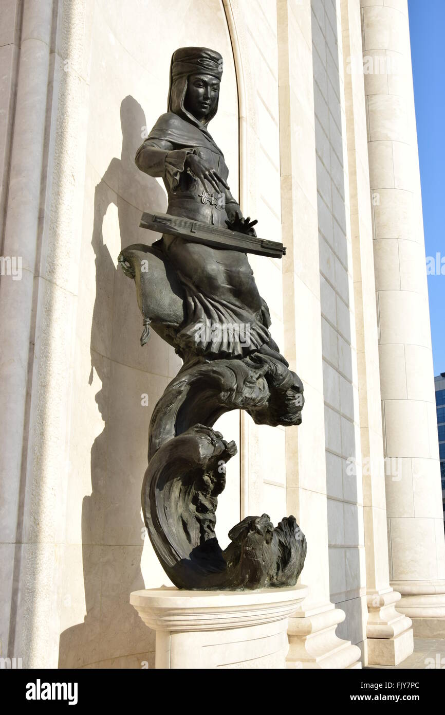 Street statue in Astana, Kazakhstan Stock Photo - Alamy