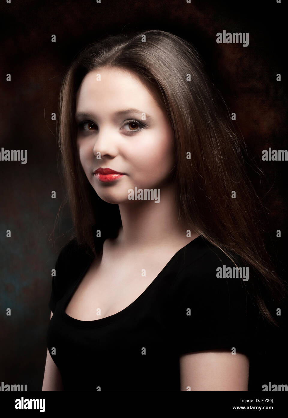 Brunette long hi-res stock photography and images - Alamy