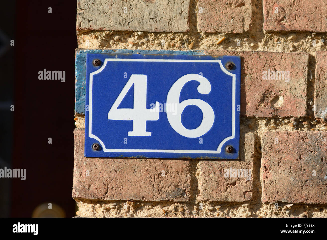 House number 46 sign hi-res stock photography and images - Alamy
