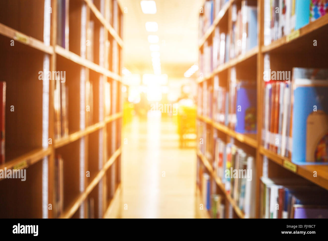 blur image of the library and sun light Stock Photo - Alamy