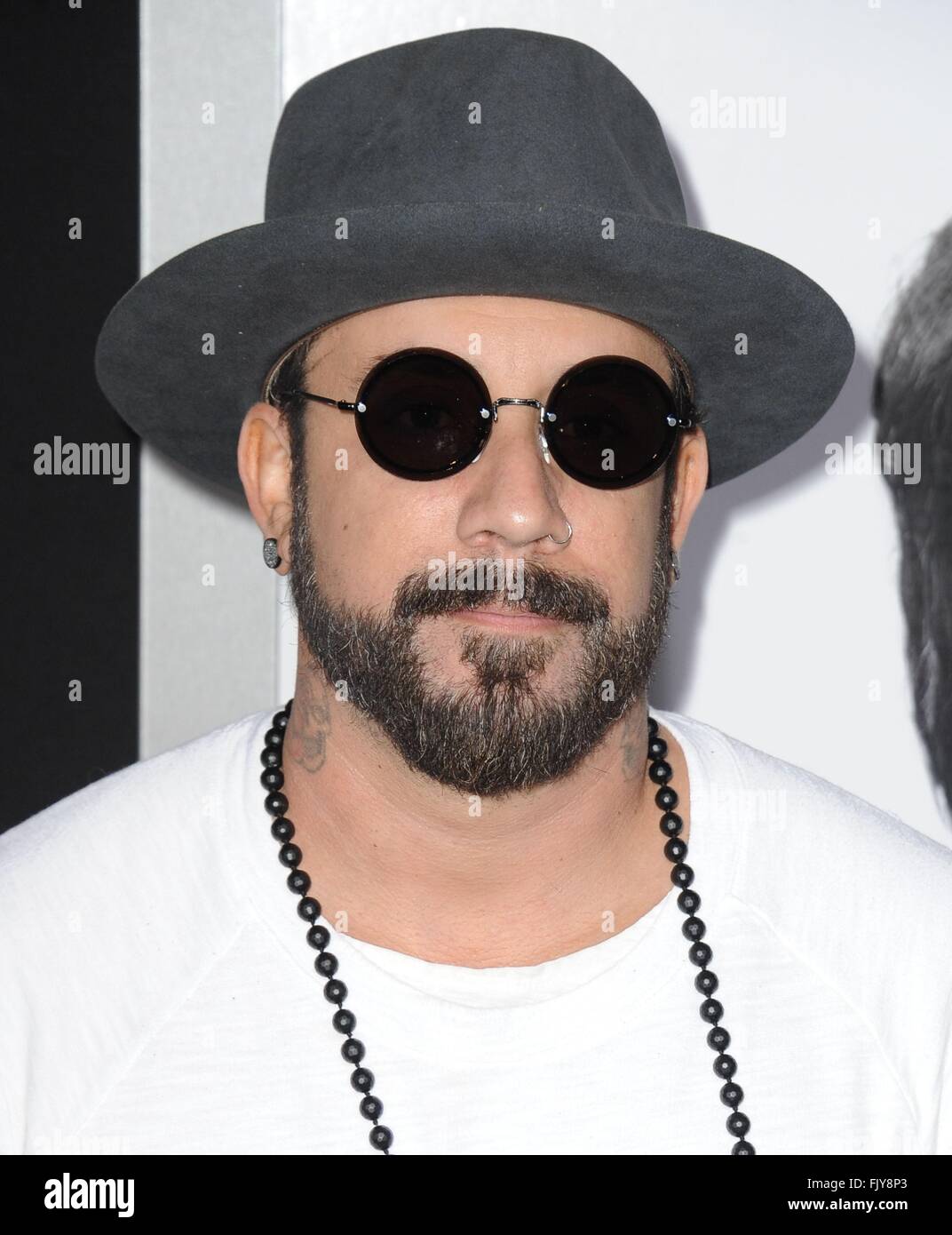 Los Angeles, CA, USA. 3rd Mar, 2016. A. J. McLean at arrivals for THE ...
