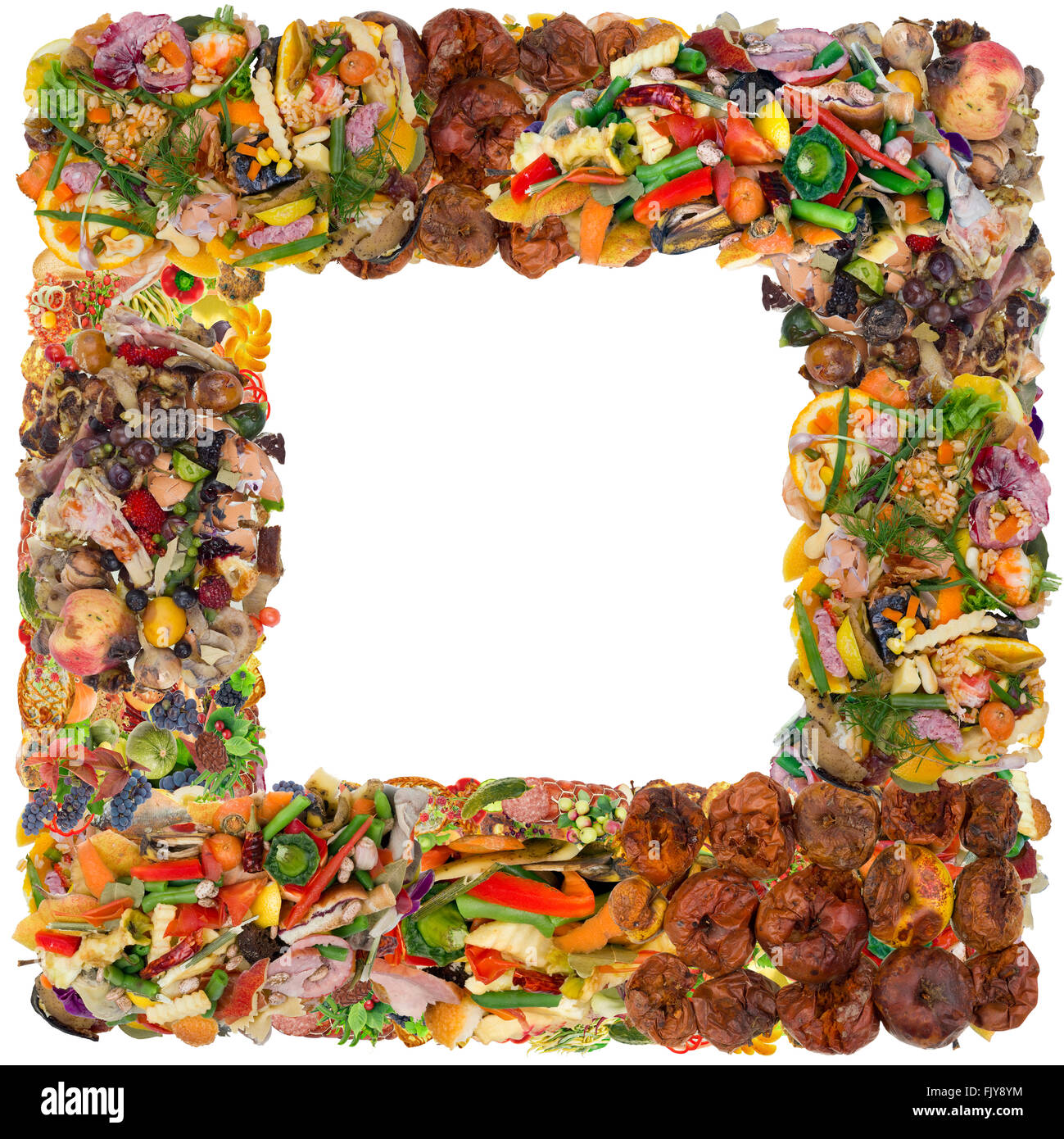 Very bad rotten dirty smelly old food phoro frame concept. Iisolated ...