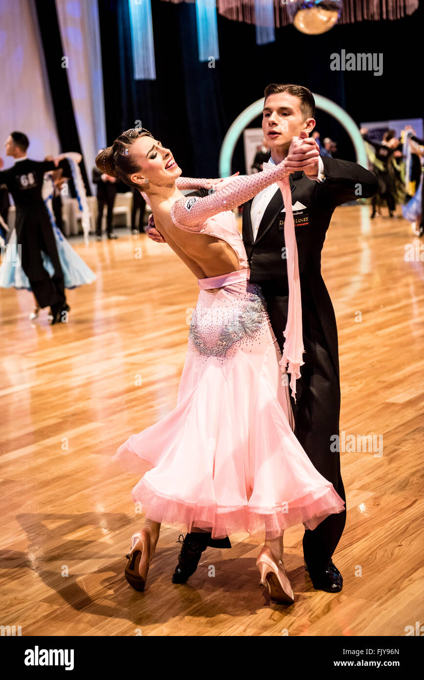 dancers dancing standard dance like slow waltz Stock Photo - Alamy