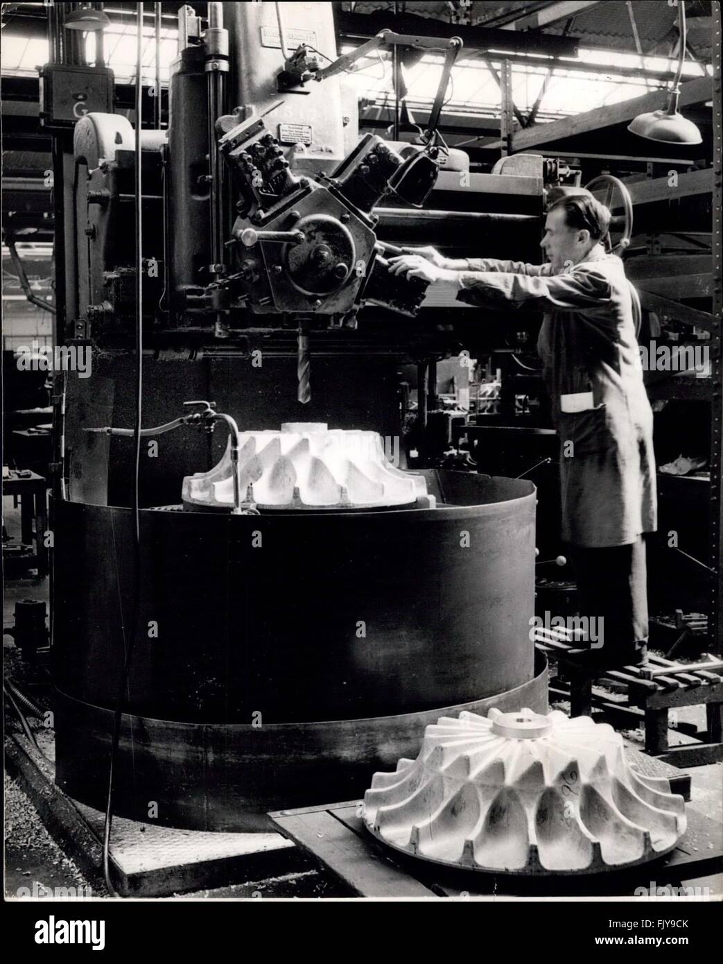 1952 - Jet Engines: A Goblin impeller is machined: Early machining ...
