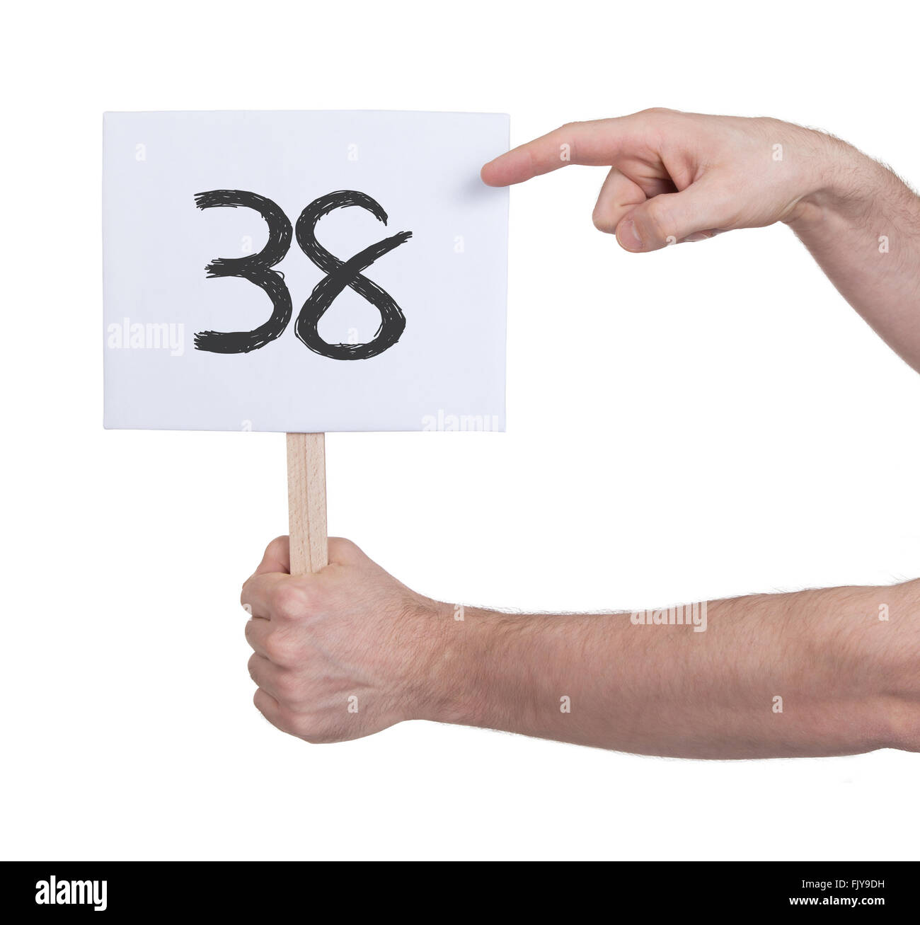 Sign with a number, isolated on white - 38 Stock Photo - Alamy