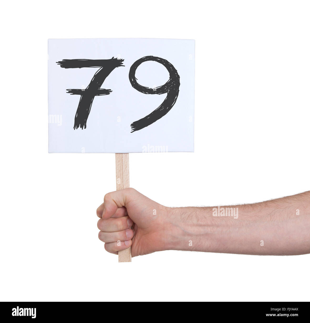 Sign with a number, isolated on white - 79 Stock Photo - Alamy