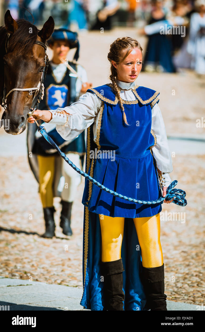Asti, Italy - September 16, 2012: Procession of street performers in ...