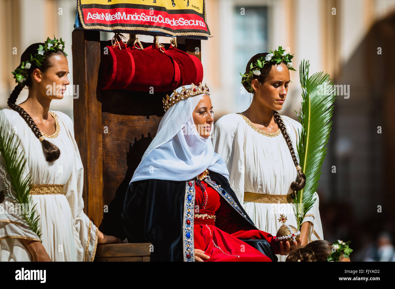 Asti, Italy - September 16, 2012: Procession of street performers in ...