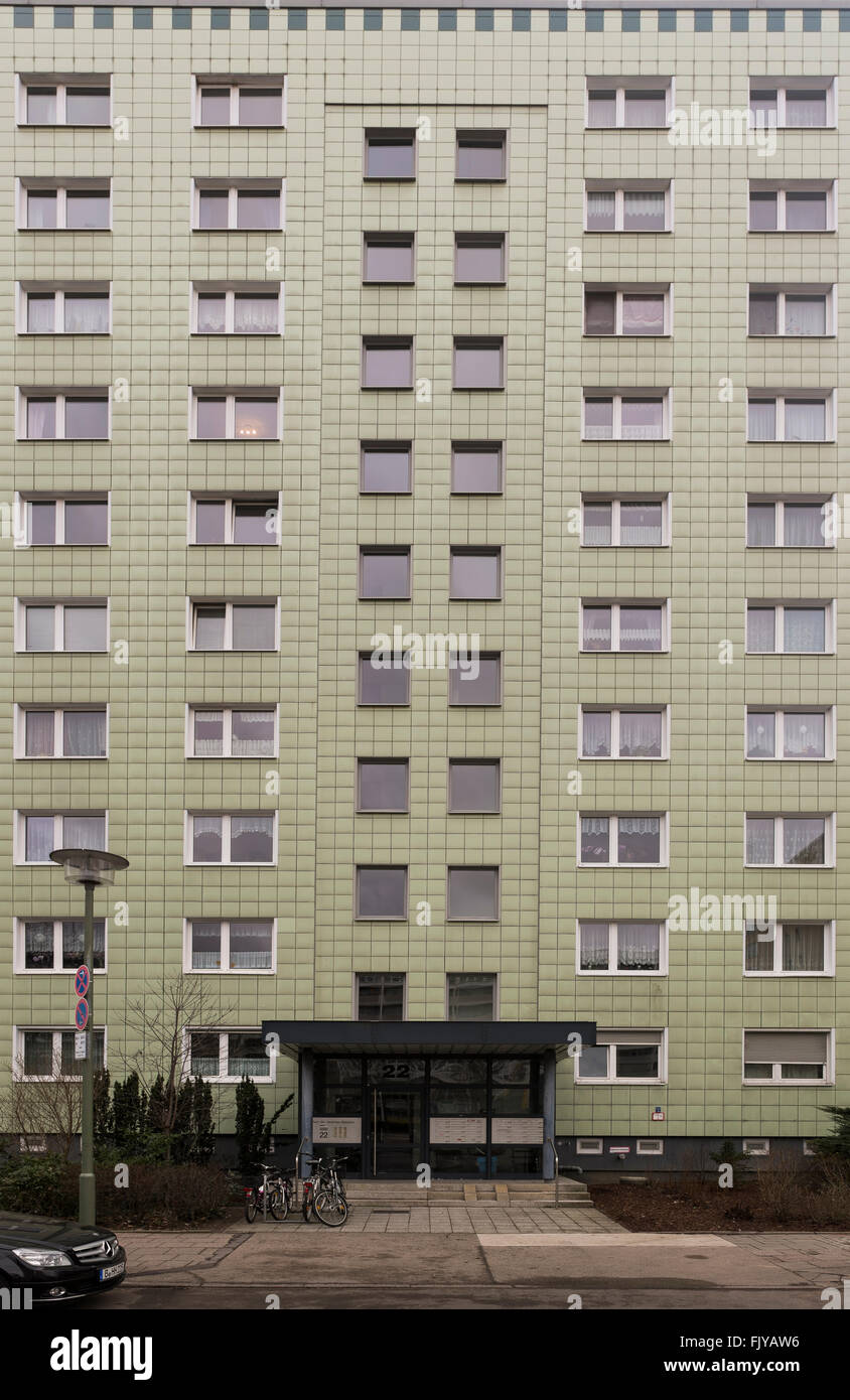 BERLIN, MARCH 02: Original DDR Building in "Platz der Vereinten ...