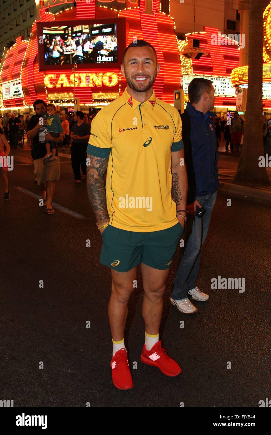 Las Vegas, NV, USA. 3rd Mar, 2016. Quade Cooper of Australia in ...