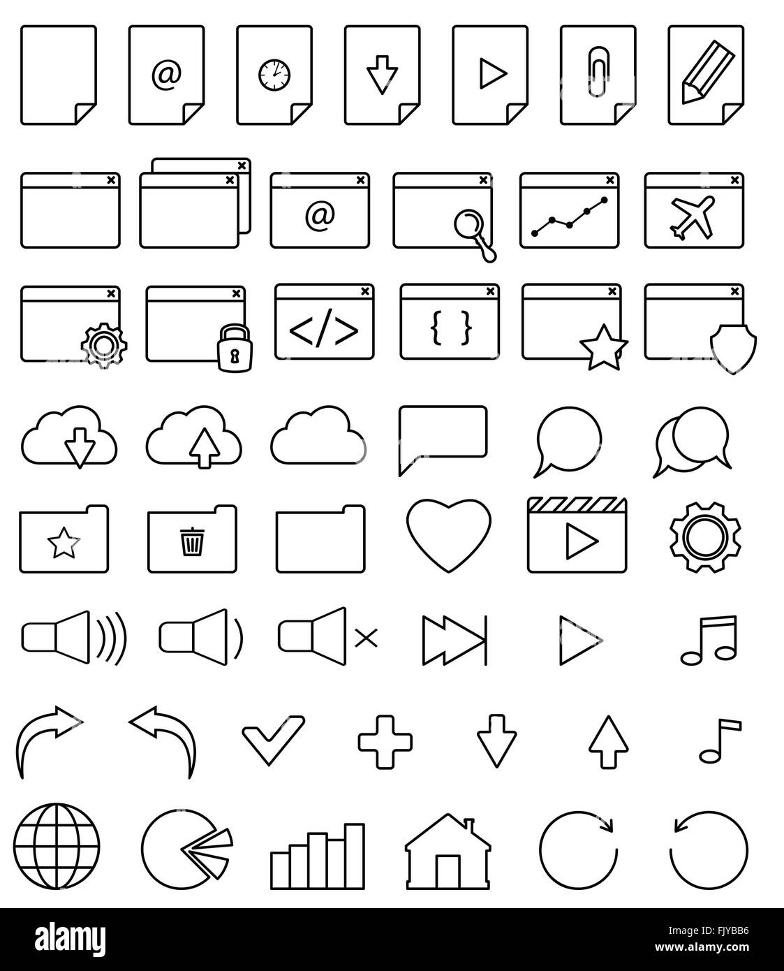 line icon set Stock Vector Image & Art - Alamy