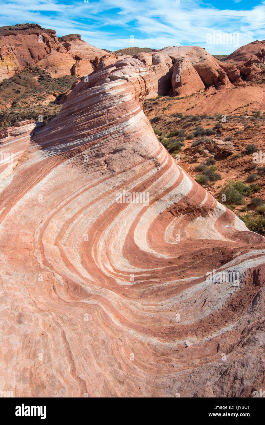 Amazing sandstone of Fire Wave, Valley of Fire Stock Photo - Alamy