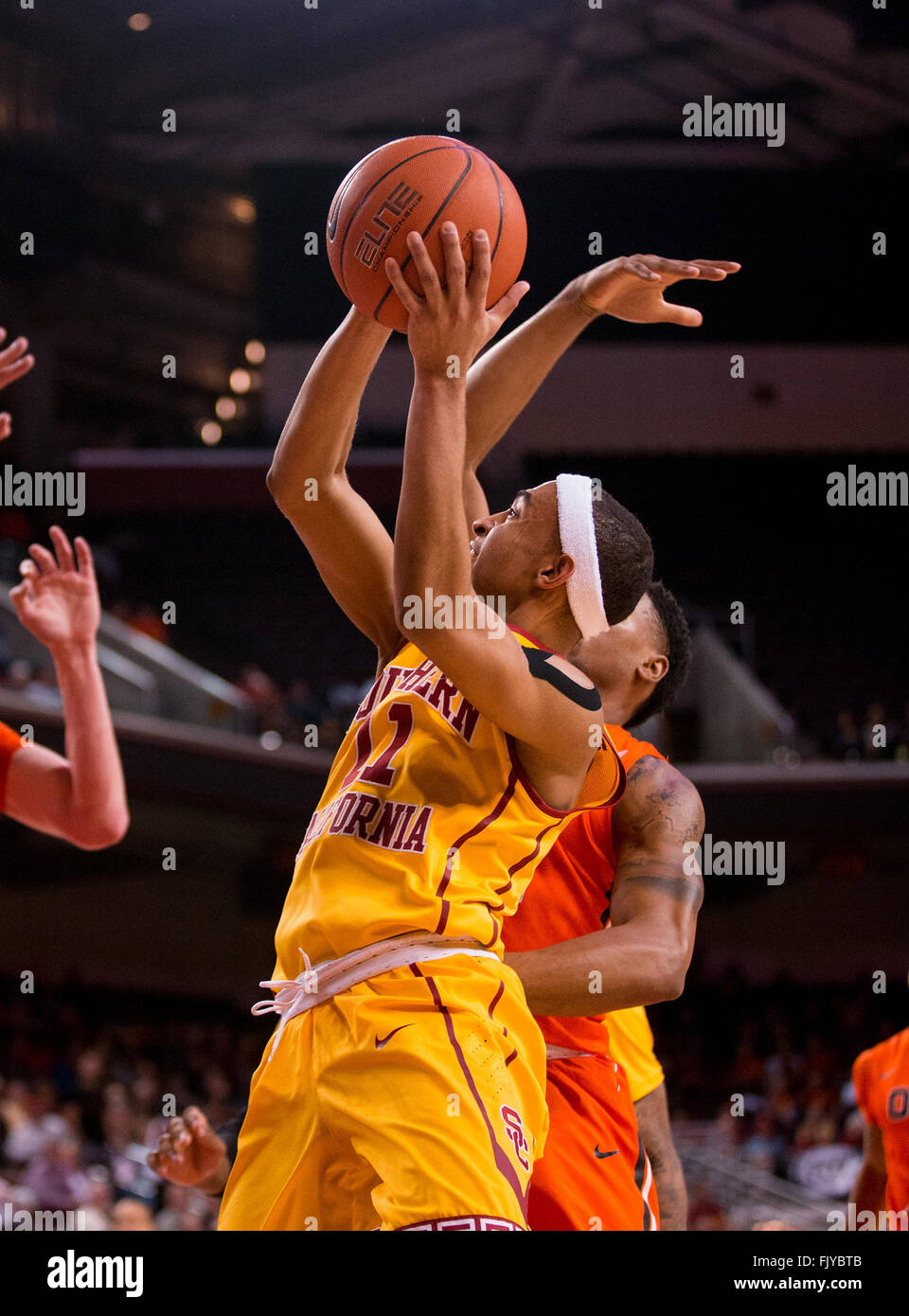 March 02, 2016 Los Angeles, CA..USC guard (11) Jordan McLaughlin drives to the basket during the ...