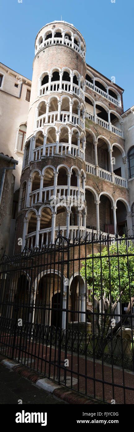 Scala Contarini del Bovolo spiral staircase in Venice, Italy Stock ...