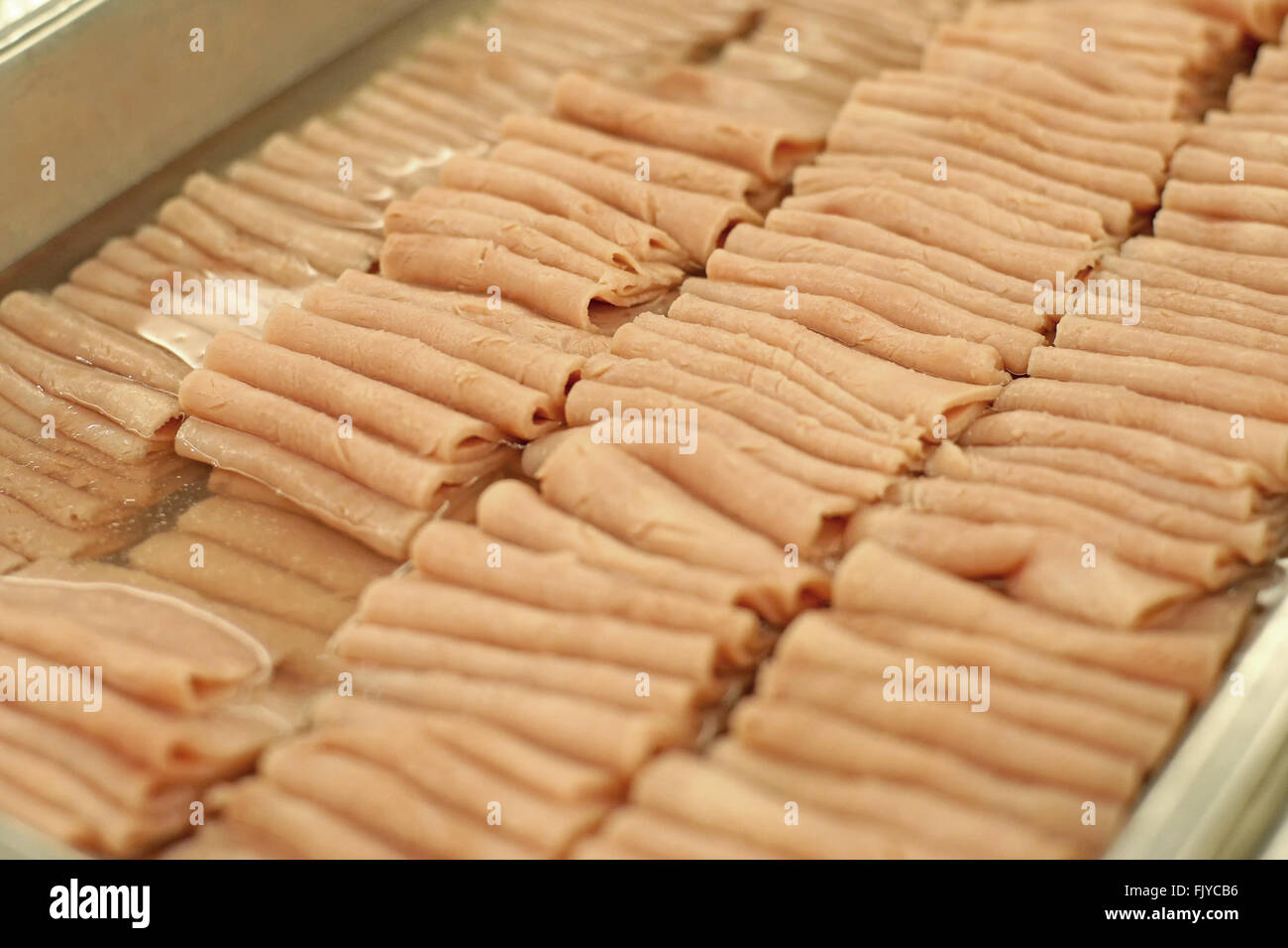 delicious ham slices on buffet line for breakfast meal Stock Photo - Alamy