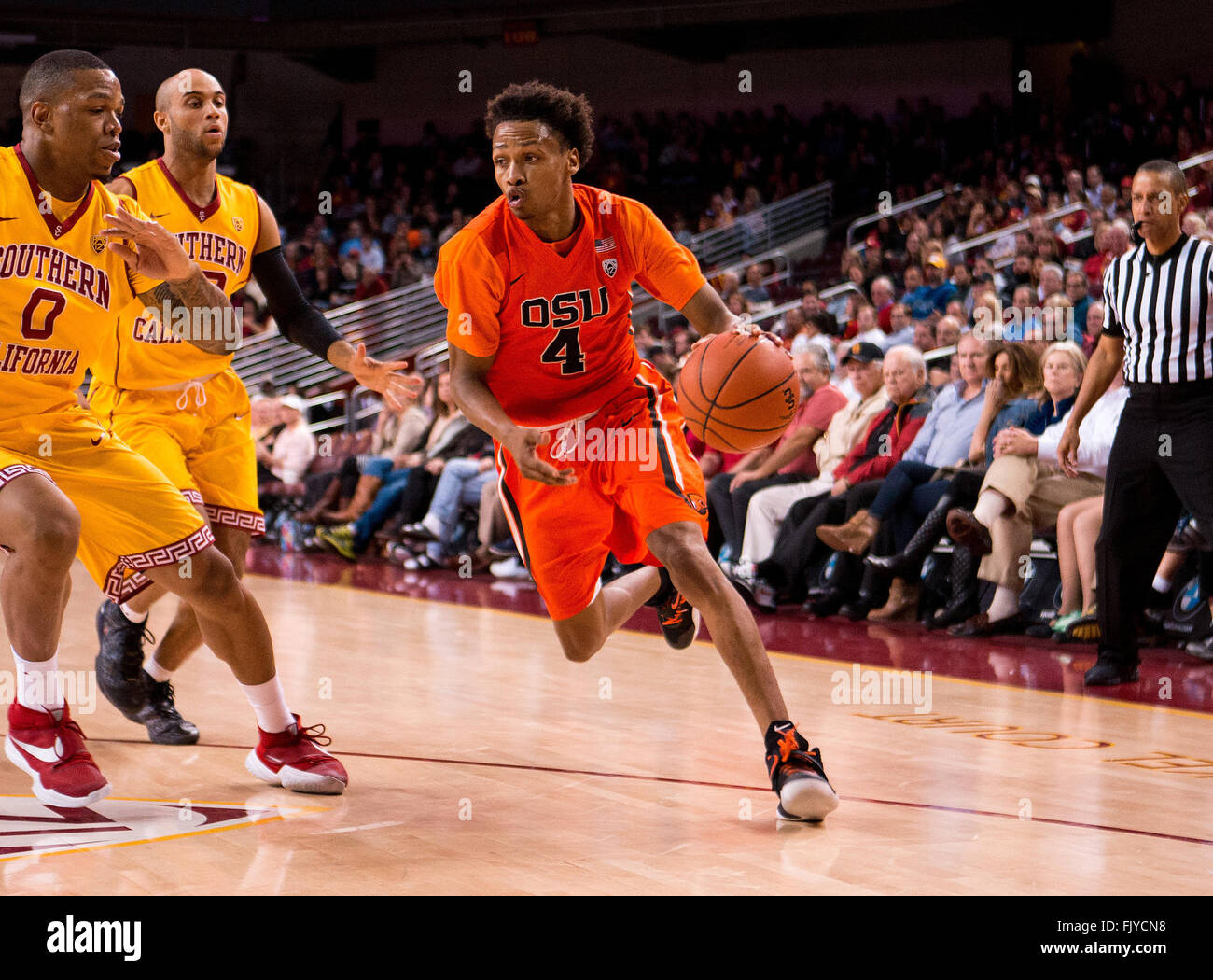 Los Angeles, CA, USA. 02nd Mar, 2016. Oregon State guard (4) Derrick ...
