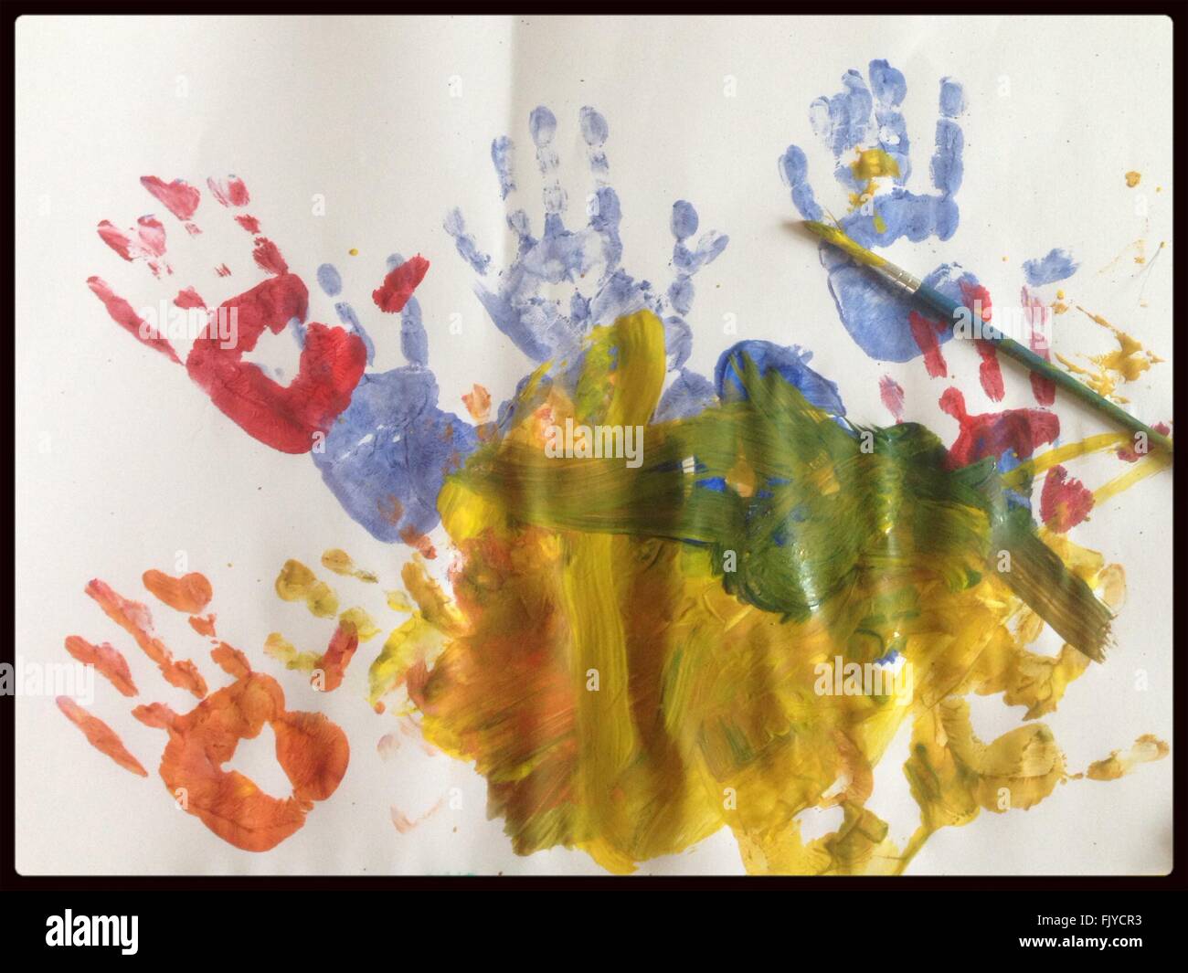 Handprints wall no people hi-res stock photography and images - Alamy