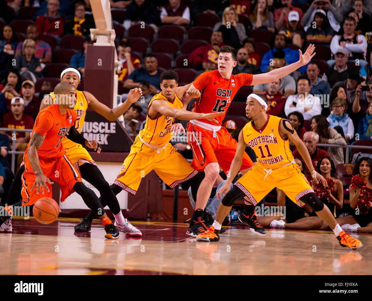 Los Angeles, CA, USA. 02nd Mar, 2016. USC guard (32) Malik Marquetti ...
