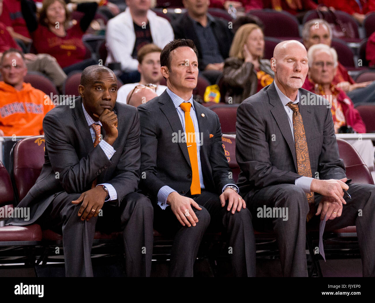 Los Angeles, CA, USA. 02nd Mar, 2016. Oregon State assistant coaches ...