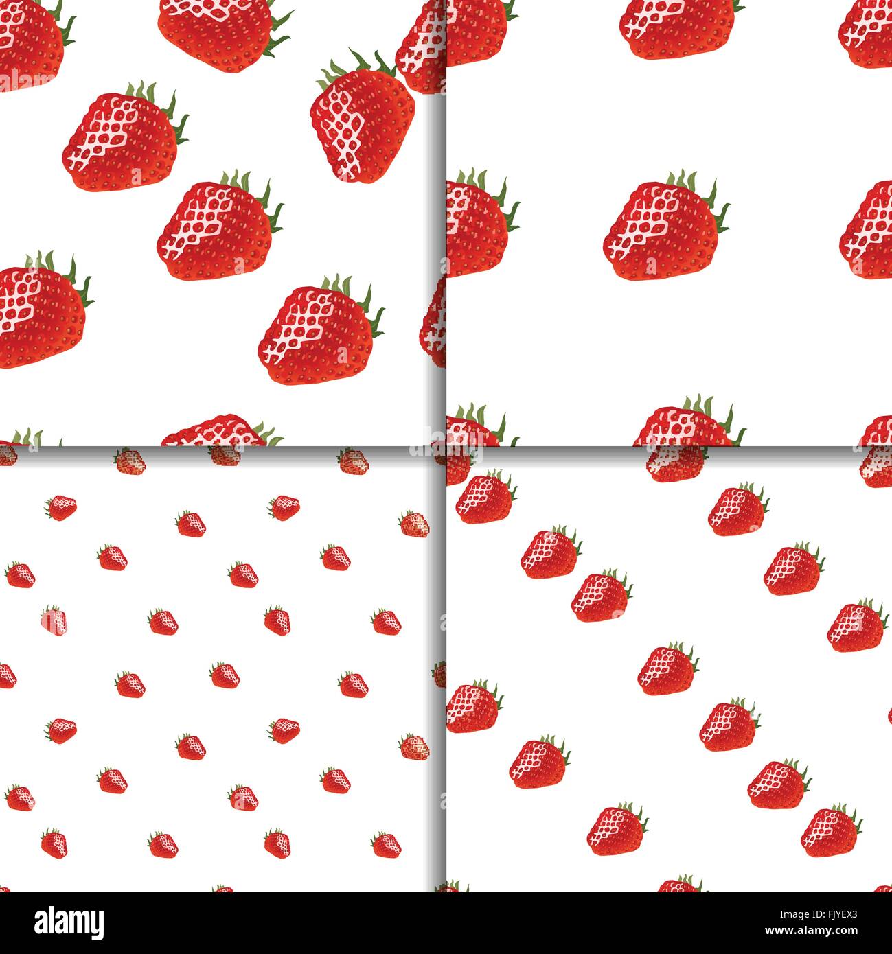 Seamless pattern set with strawberry Stock Vector Image & Art - Alamy