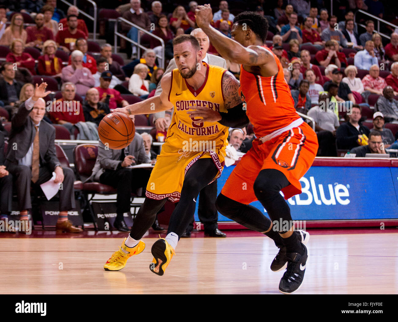Los Angeles, CA, USA. 02nd Mar, 2016. USC guard (5) Katin Reinhardt ...