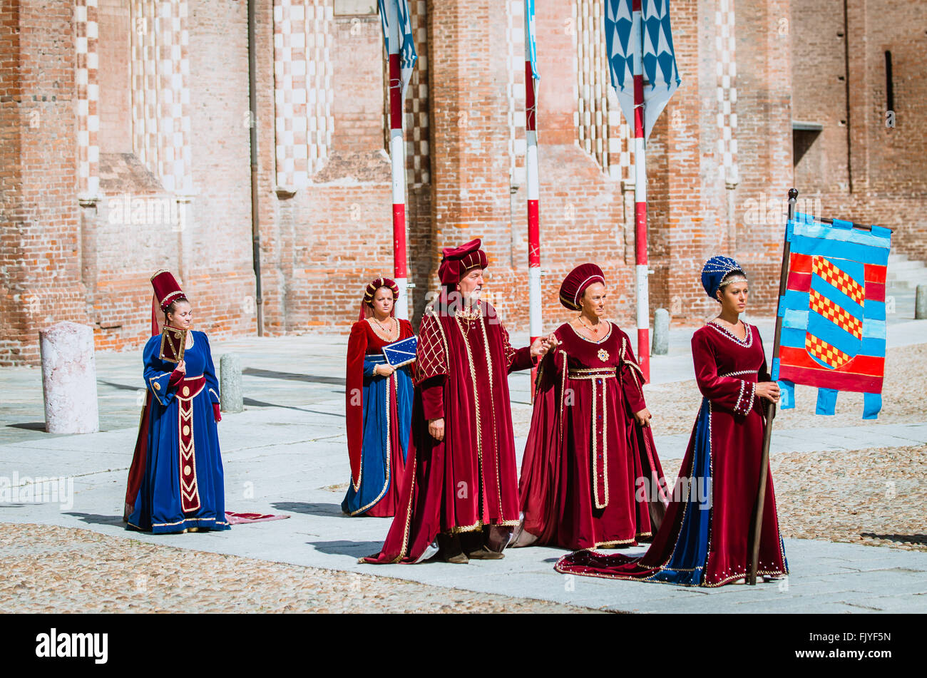Asti, Italy - September 16, 2012: Procession of street performers in ...