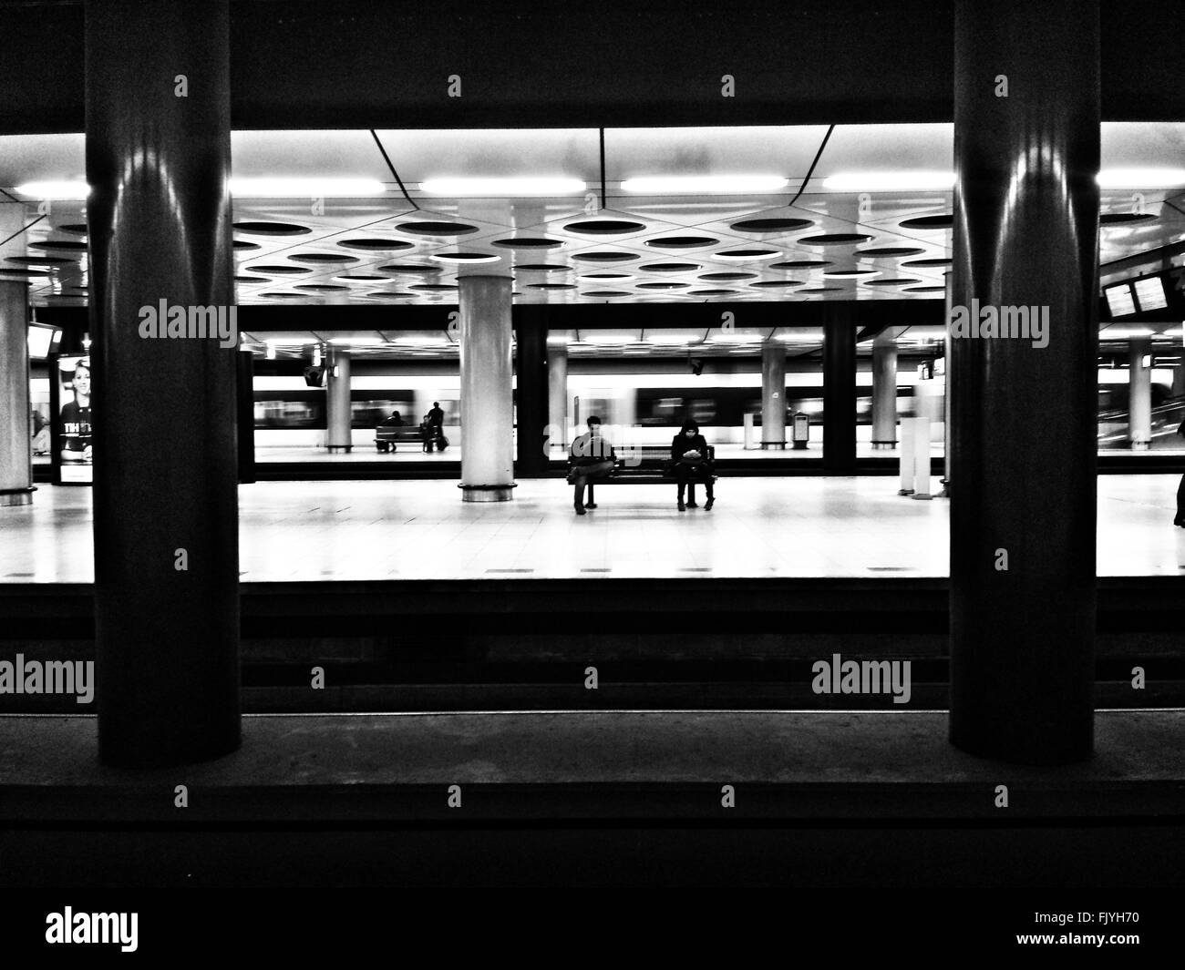 Waiting on the subway hi-res stock photography and images - Alamy