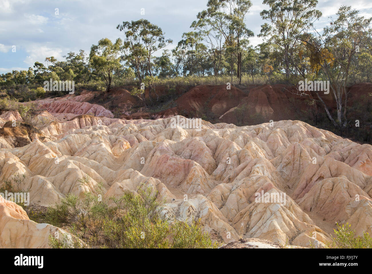 Soils at Pink Cliffs, Heathcote Stock Photo - Alamy
