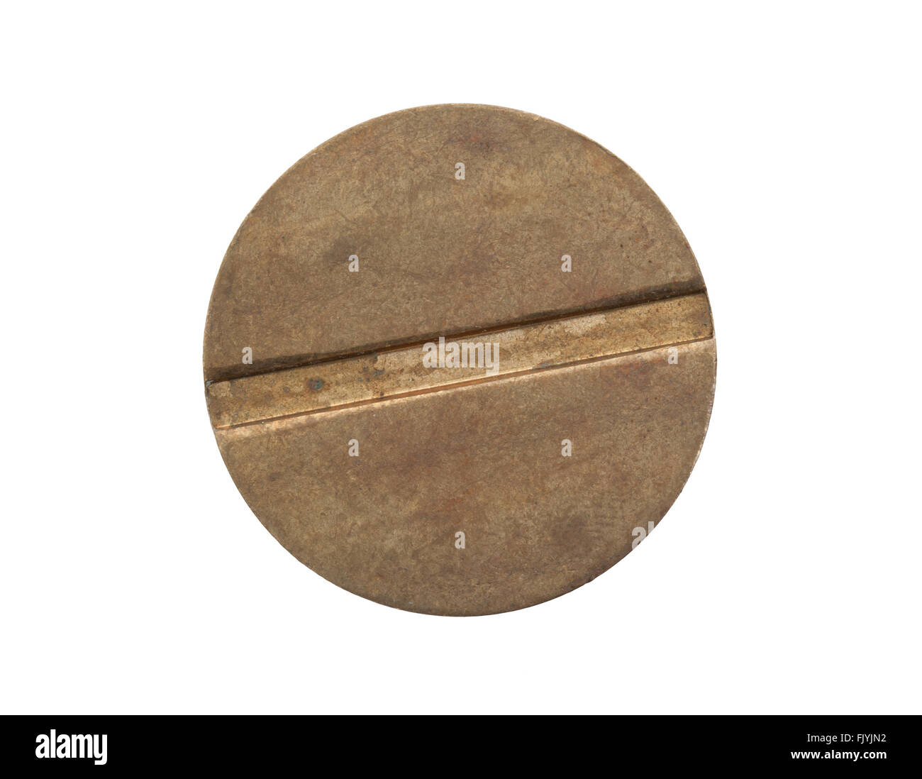 Strange coin, isolated on a white background Stock Photo - Alamy