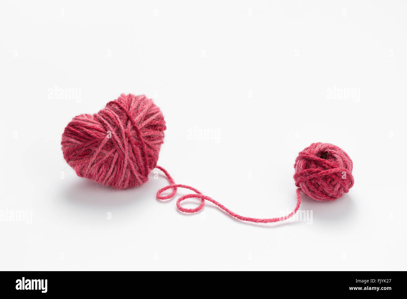 Heart ball yarn wool hi-res stock photography and images - Alamy