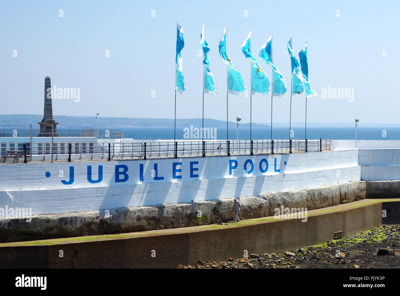 Jubilee pool an open air swimming complex at Penzance in Cornwall, UK ...