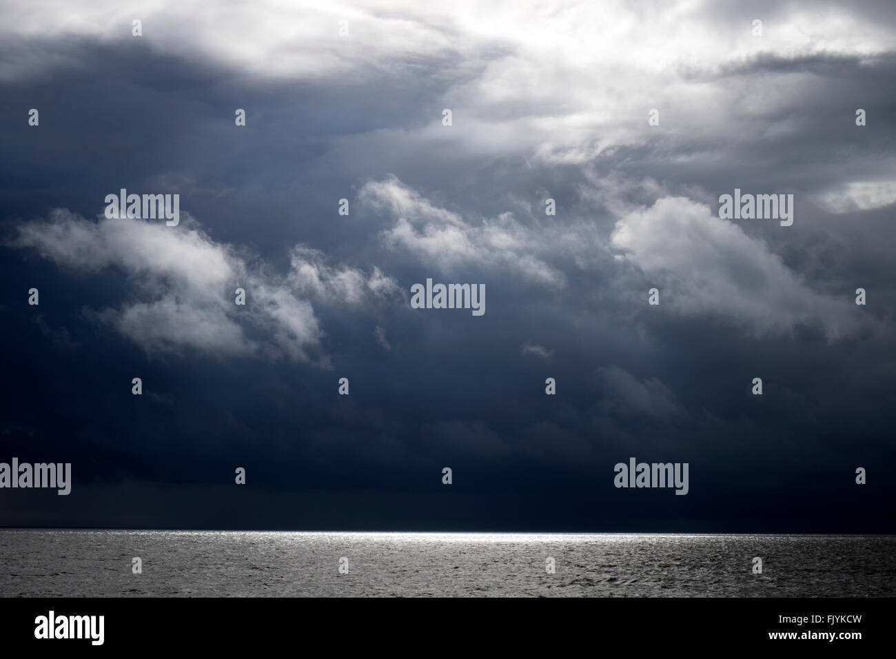 Rain clouds over the North Sea Stock Photo - Alamy