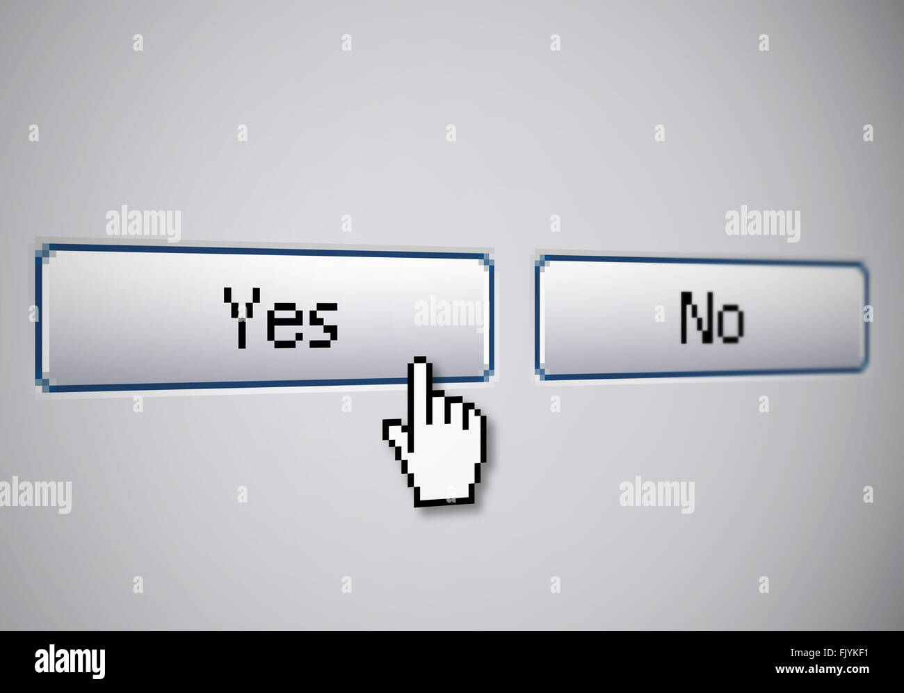 Yes no button hi-res stock photography and images - Alamy