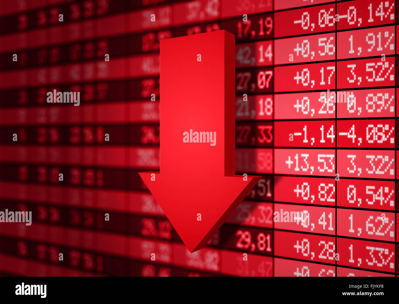 Stock market down Stock Photo - Alamy