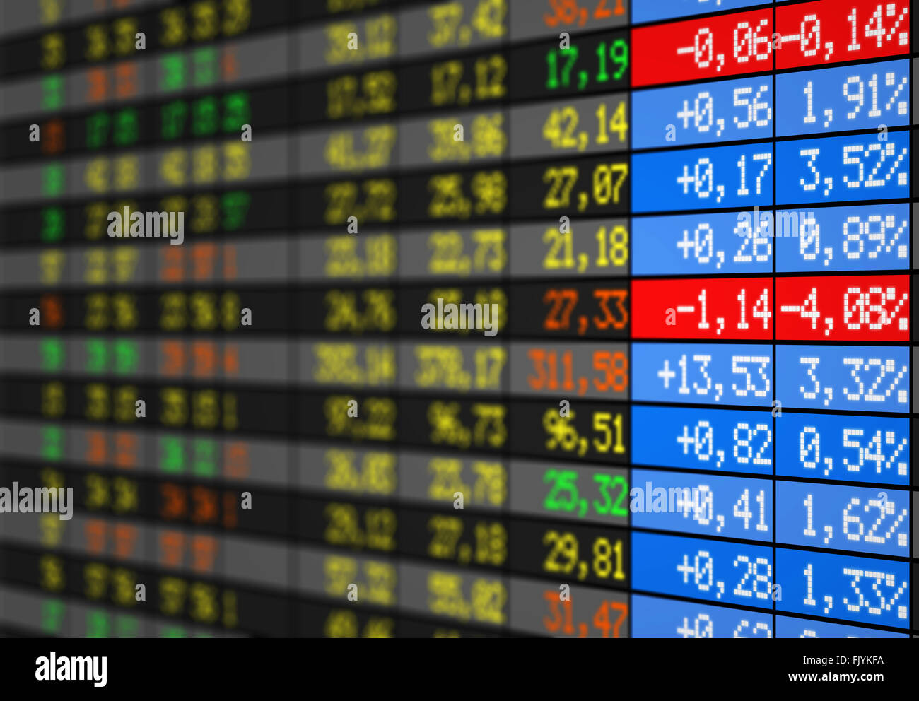 Stock market electronic board Stock Photo - Alamy